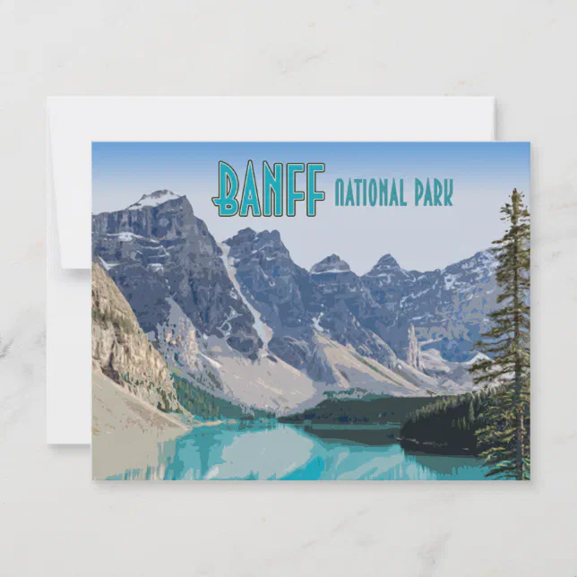 Moraine Lake Banff National Park Canada Flat Card | Zazzle