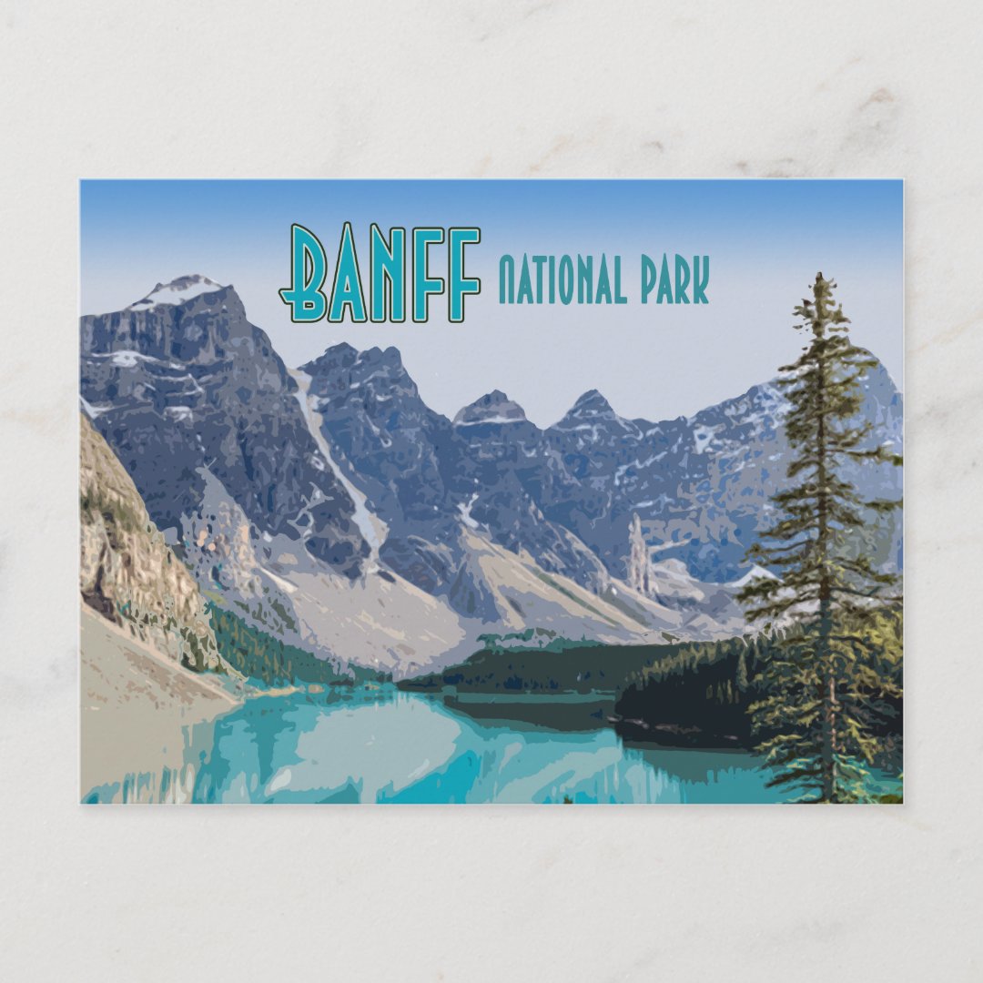 Moraine Lake Banff National Park Canada Vintage Postcard | Zazzle