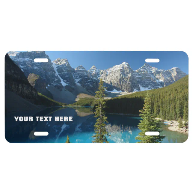 Moraine Lake National Park Custom Customizable License Plate | Zazzle