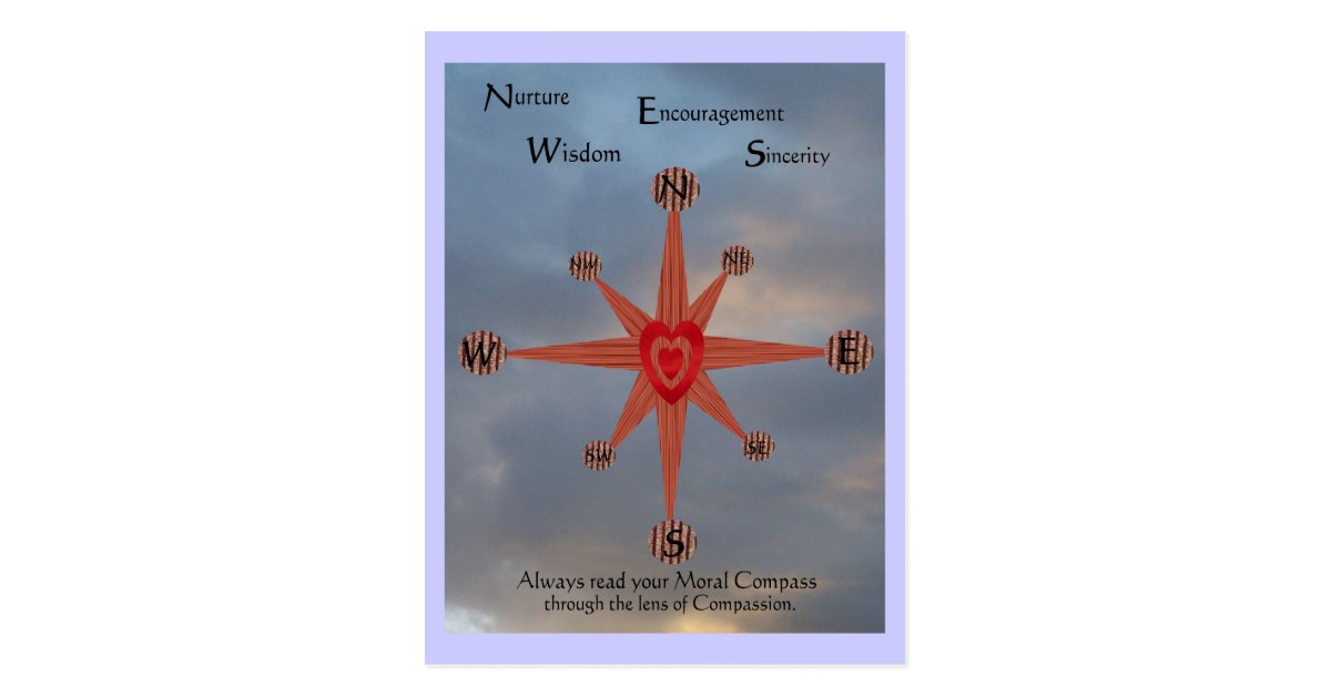 Moral Compass Postcard | Zazzle.com