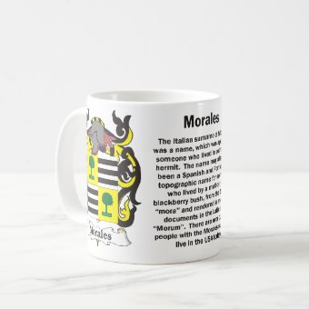 Morales Family Crest mug | Zazzle