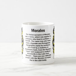 Morales Family Crest mug | Zazzle