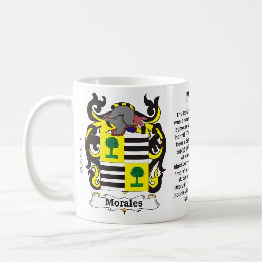 Morales Family Crest mug | Zazzle