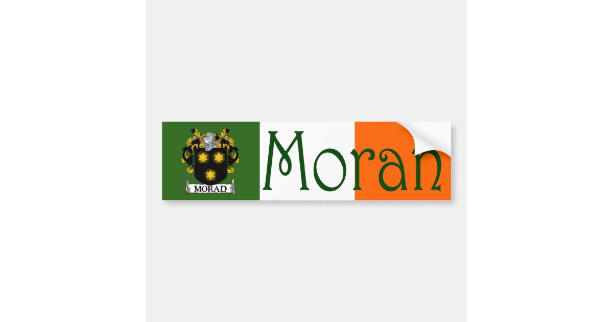 Moran Coat of Arms Flag Bumper Sticker | Zazzle