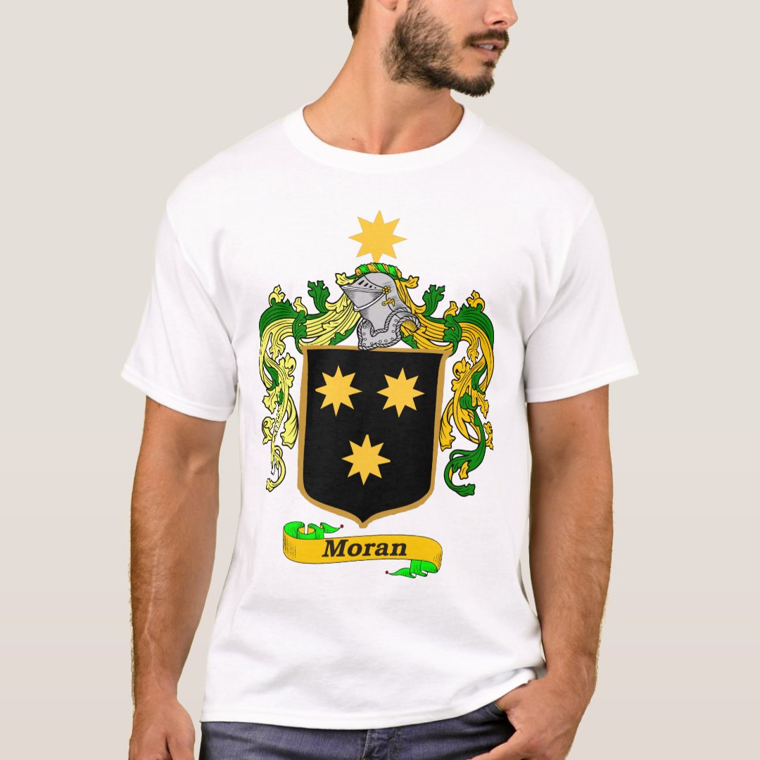 Moran Family (Irish) Coat of Arms T-shirt | Zazzle