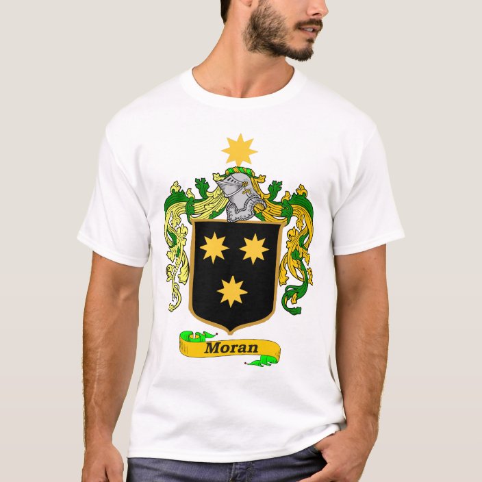 Moran Family (Irish) Coat of Arms T-shirt | Zazzle.com