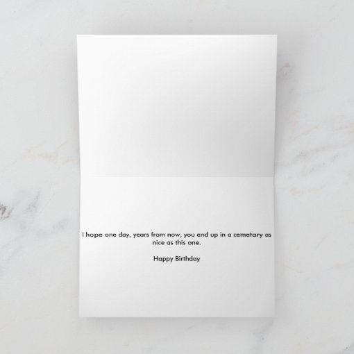 Morbid Funny Happy Birthday Card | Zazzle