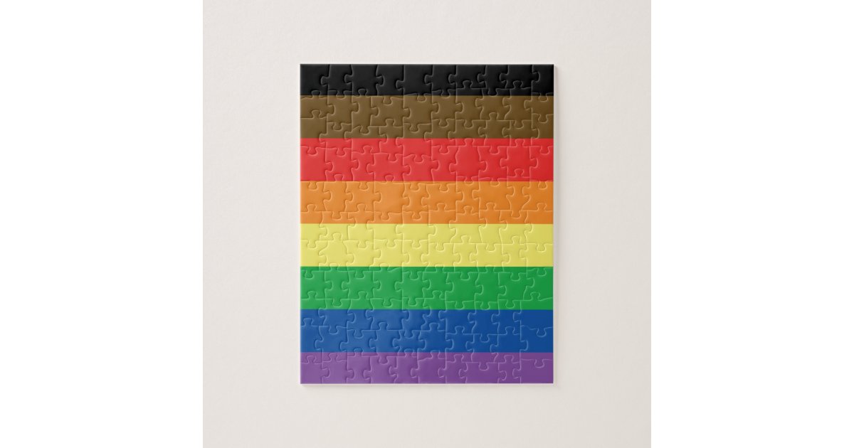 More Color More Pride Rainbow Customizable LGBT Jigsaw Puzzle | Zazzle