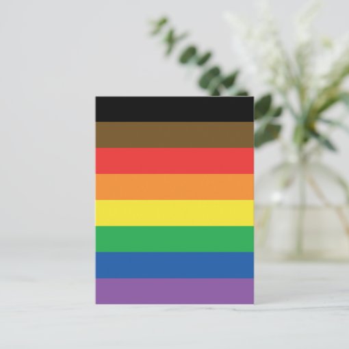 More Color More Pride Rainbow Customizable LGBT Postcard | Zazzle