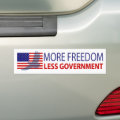 More Freedom Less Government Bumper Sticker | Zazzle