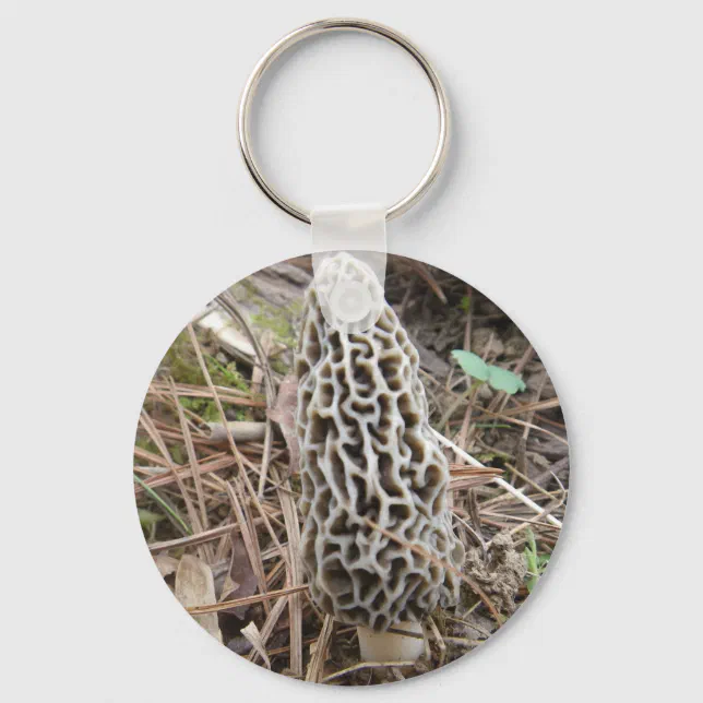Morel Mushroom Keychain | Zazzle