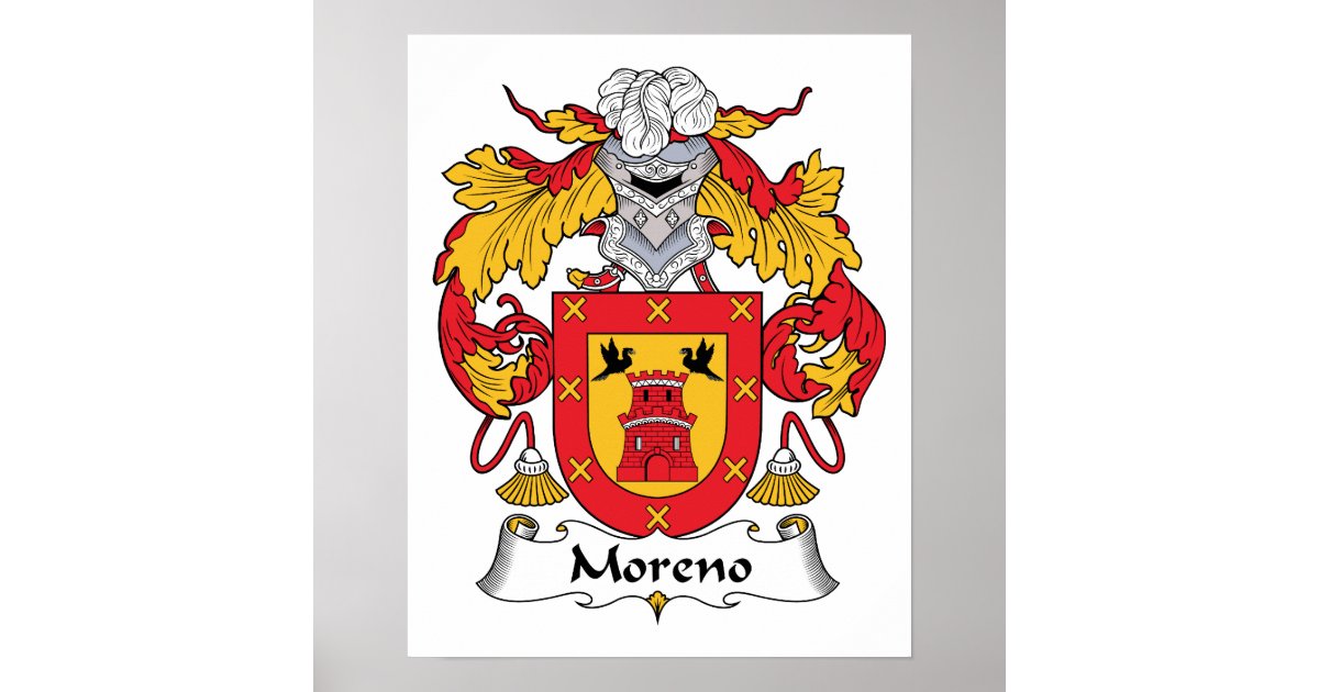 Moreno Family Crest Poster | Zazzle