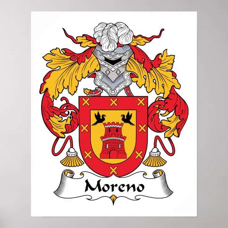 Moreno Family Crest Poster | Zazzle