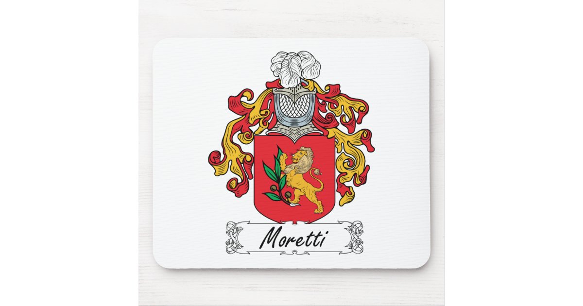 Moretti Family Crest Mouse Pad | Zazzle