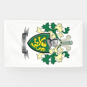 Morgan Family Crest Coat of Arms Banner | Zazzle