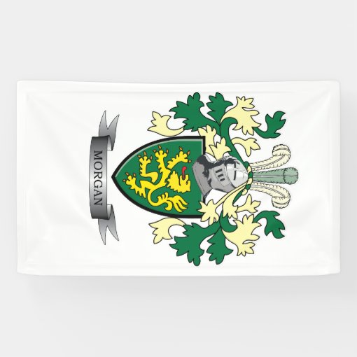 Morgan Family Crest Coat of Arms Banner | Zazzle