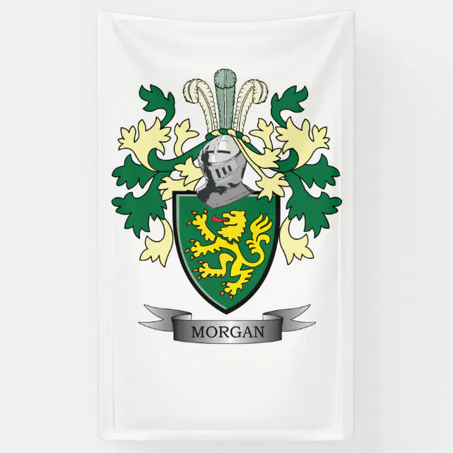 Morgan Family Crest Coat of Arms Banner | Zazzle