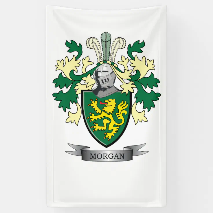 Morgan Family Crest Coat of Arms Banner | Zazzle