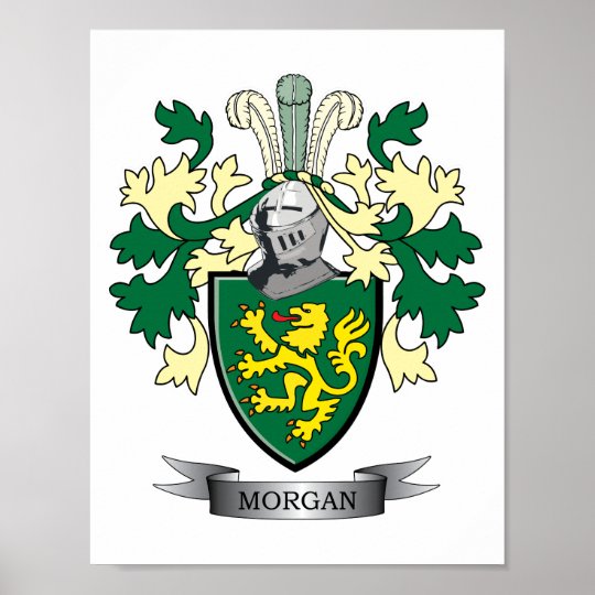 Morgan Family Crest Coat of Arms Poster | Zazzle.com