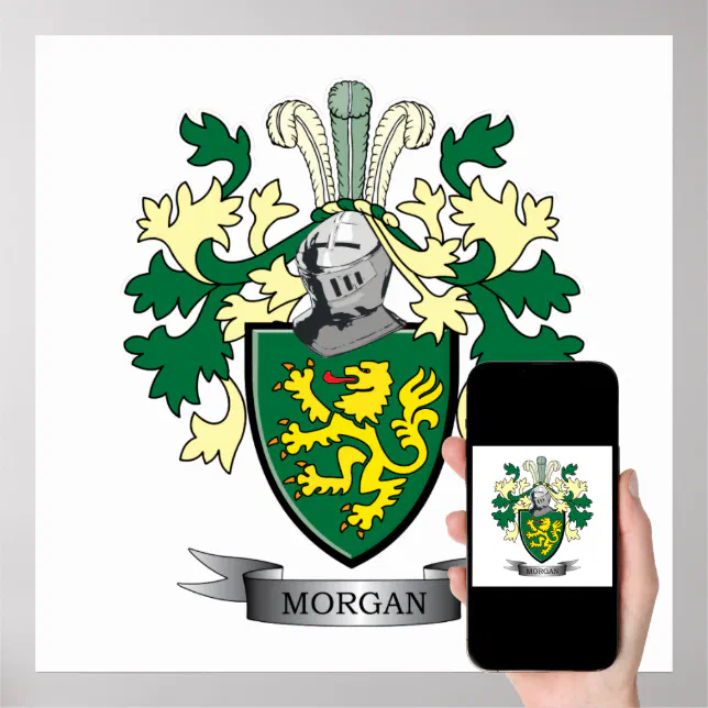 Morgan Family Crest Coat of Arms Poster | Zazzle