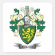 Morgan Family Crest Coat of Arms Square Sticker | Zazzle