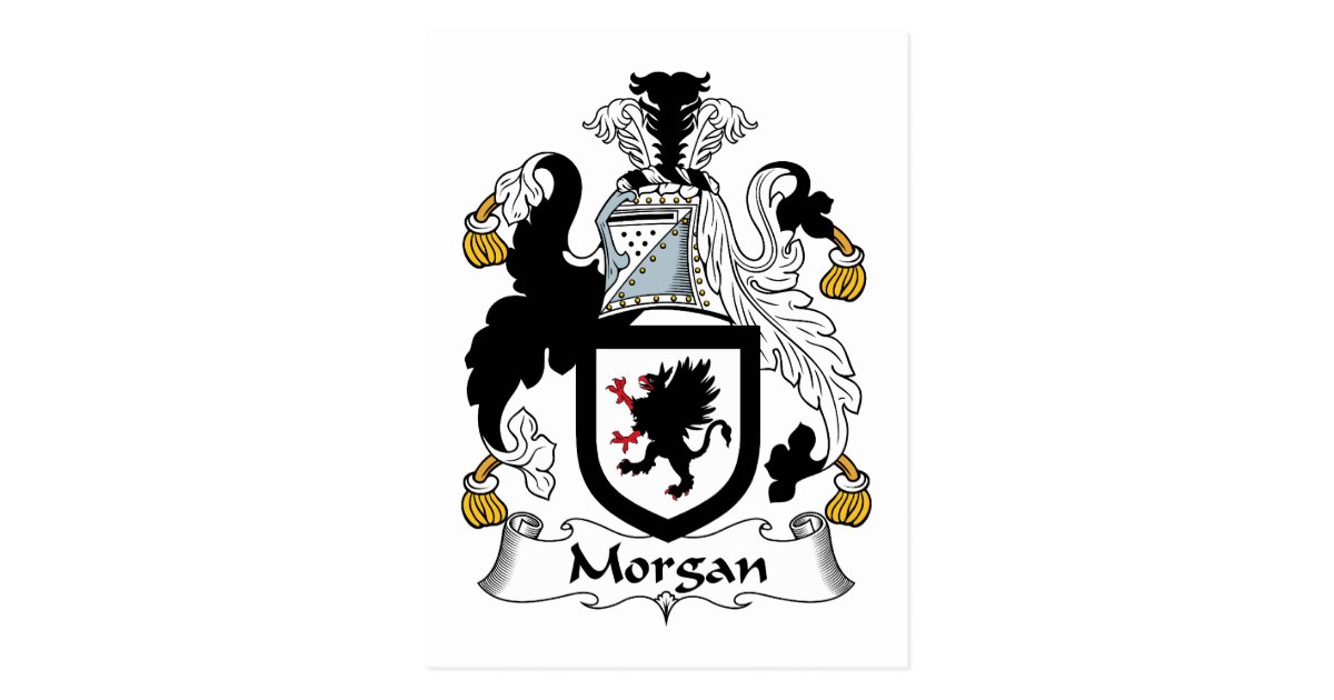 Morgan Family Crest Postcard | Zazzle.com
