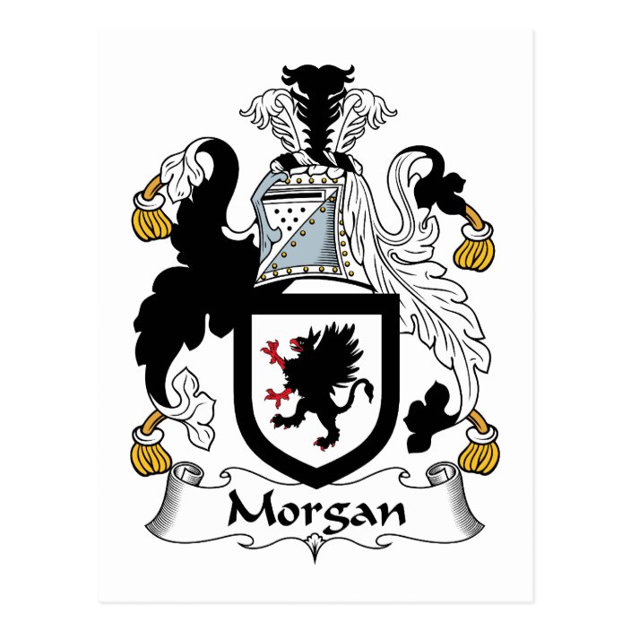 Morgan Family Crest Postcard | Zazzle.com