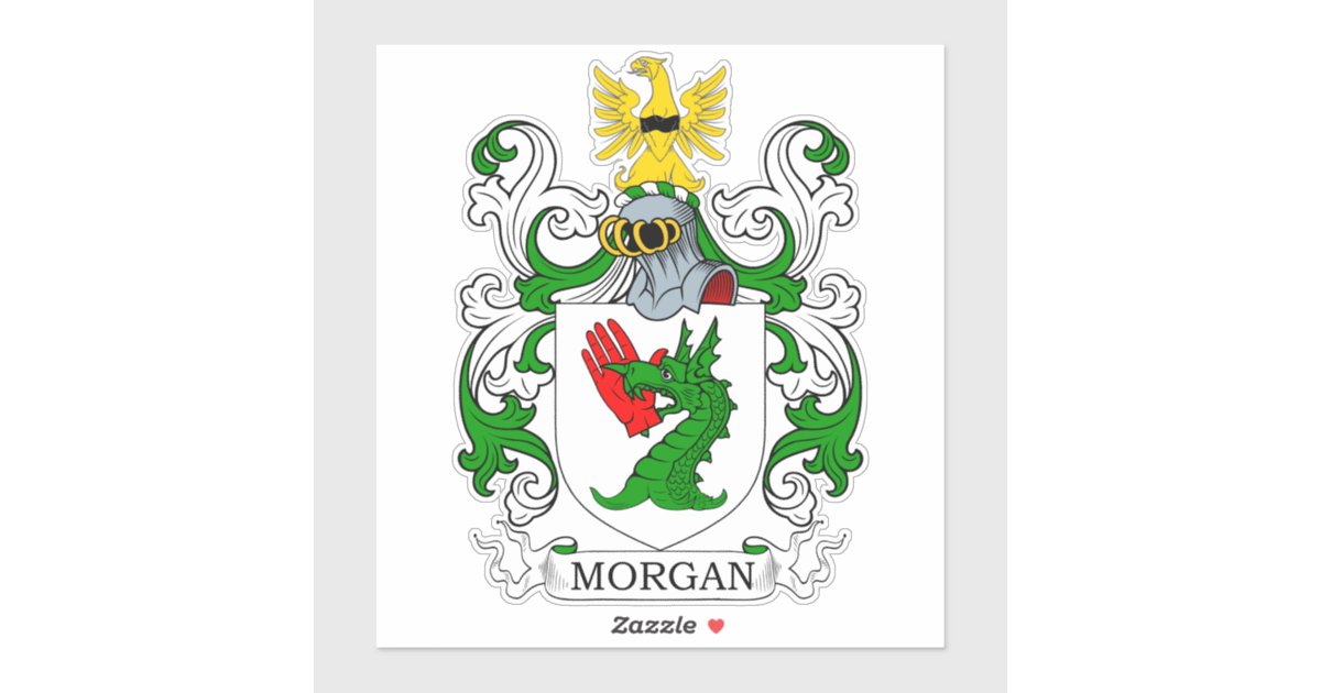 Morgan Family Crest Sticker | Zazzle