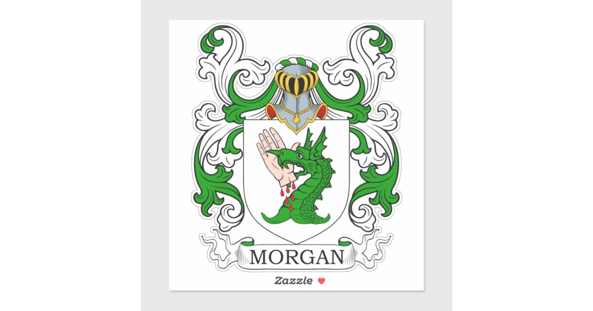 Morgan Family Crest Sticker | Zazzle