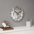 Morgan Silver Dollar Clock with Numbers | Zazzle