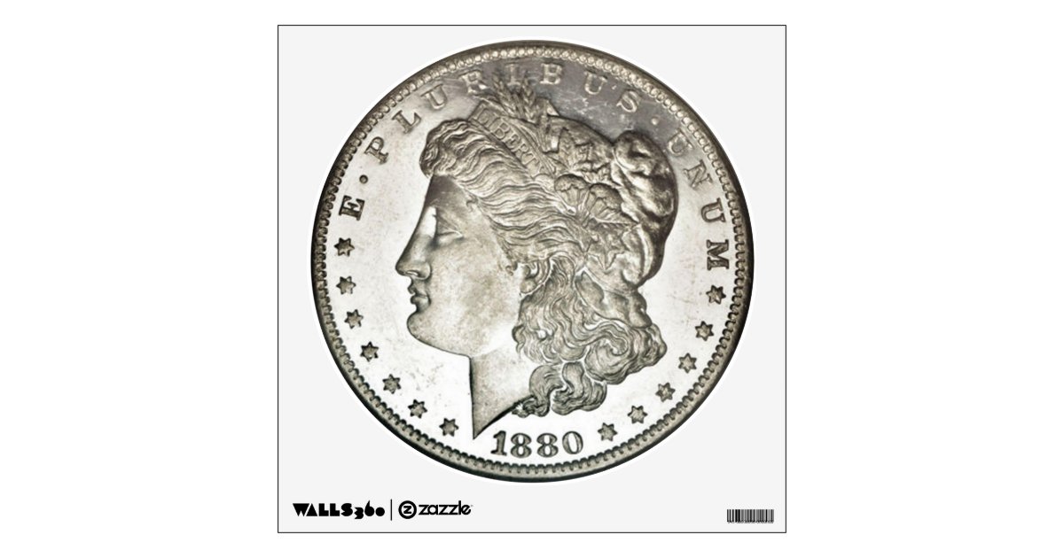 Morgan Silver Dollar Wall Decal | Zazzle