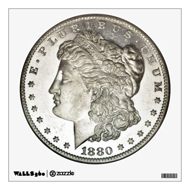 Morgan Silver Dollar Wall Decal | Zazzle