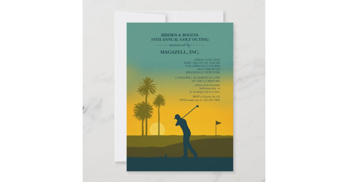Morning Golfer Invitation | Zazzle
