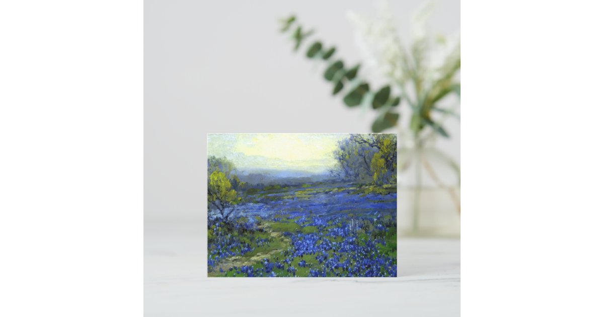 Morning in the Bluebonnets Postcard | Zazzle