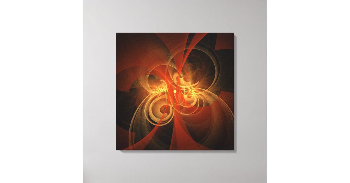 Morning Magic Abstract Art Wrapped Canvas Print | Zazzle