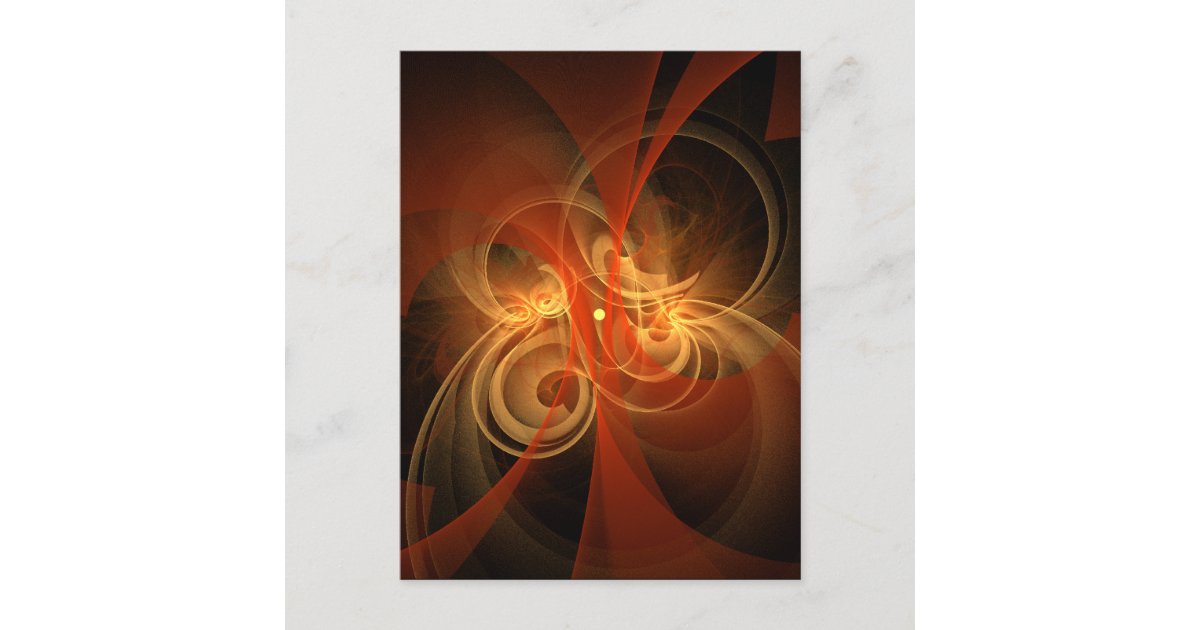 Morning Magic Modern Abstract Light Energy Art Postcard | Zazzle