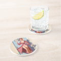 Morning Newspaper Pin-Up Girl Coaster | Zazzle
