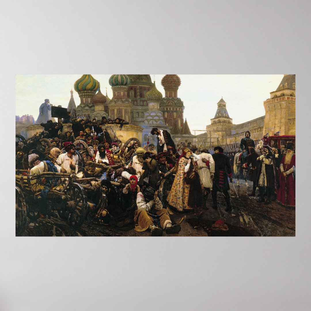 Morning of Execution of Streltsy by Vasily Surikov Poster | Zazzle