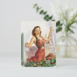 Morning Pin Up Postcard | Zazzle
