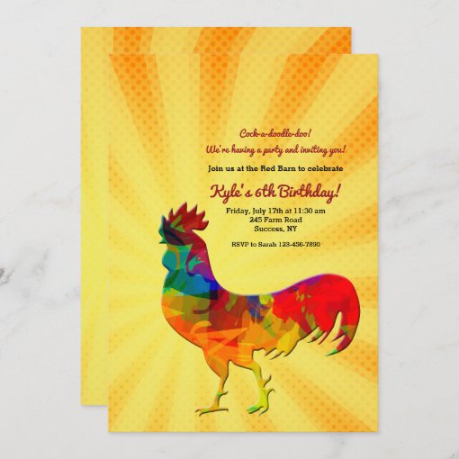 Morning Rooster Invitation | Zazzle