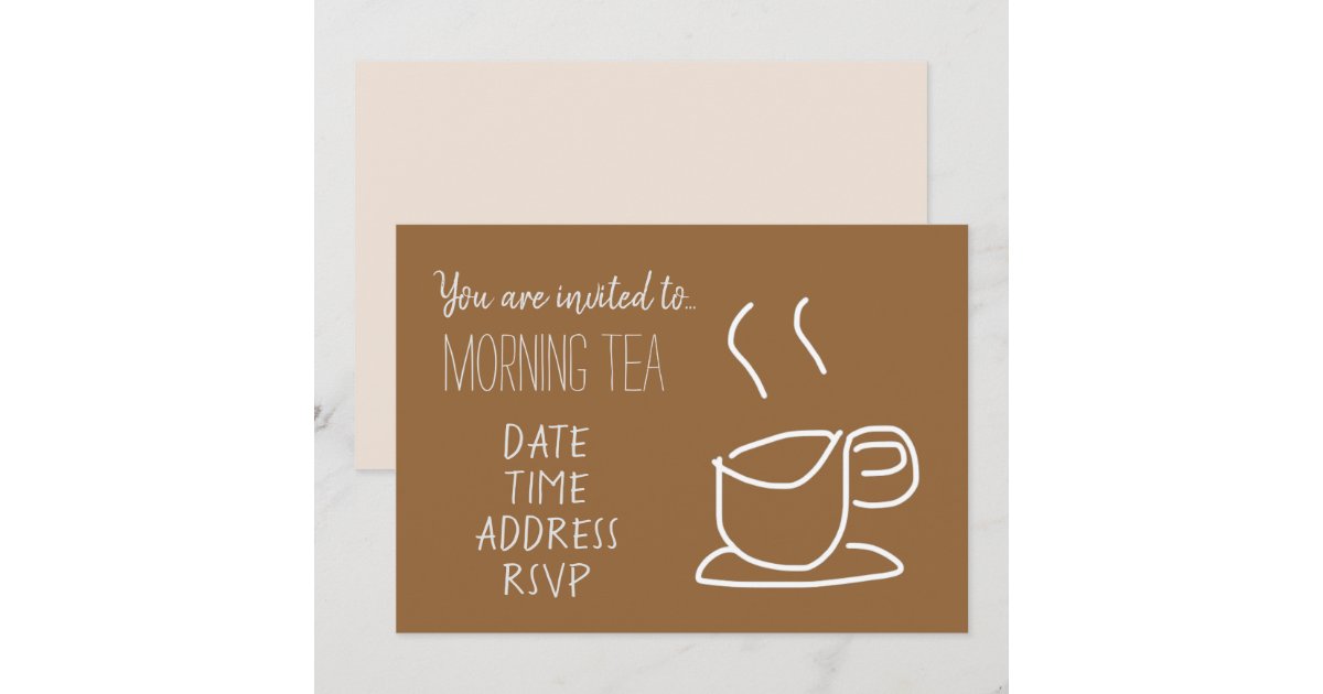 Morning Tea modern tea party Invitation | Zazzle
