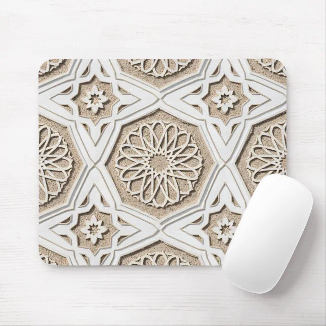 Moroccan Arabesque Architectural Lattice Art Mouse Pad | Zazzle