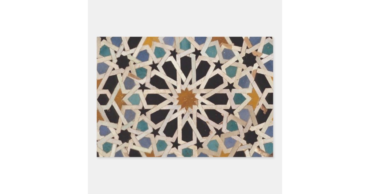 Moroccan art design wrapping paper sheets | Zazzle