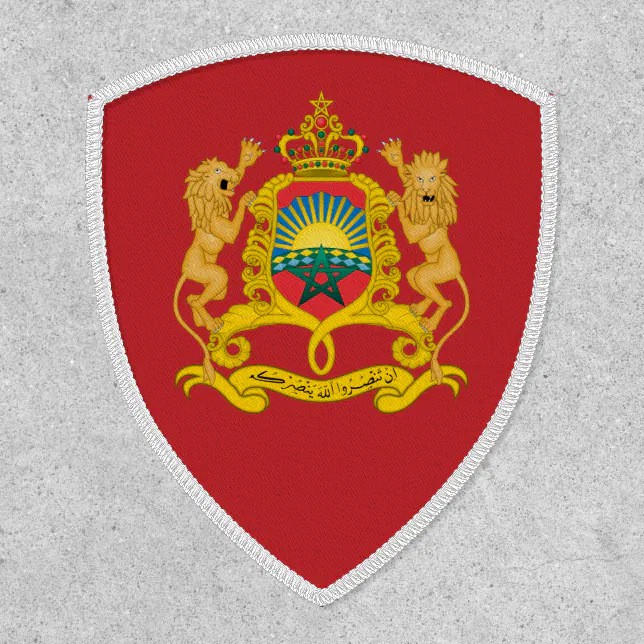 Moroccan Flag & Coat of Arms, Flag of Morocco Patch | Zazzle