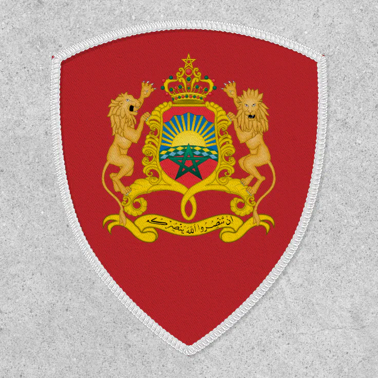 Moroccan Flag & Coat of Arms, Flag of Morocco Patch | Zazzle