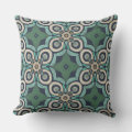 Moroccan Mediterranean Boho Tile Art Pattern Outdoor Pillow | Zazzle