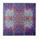 Moroccan mosaic red purple turquoise geometric art ceramic tile | Zazzle