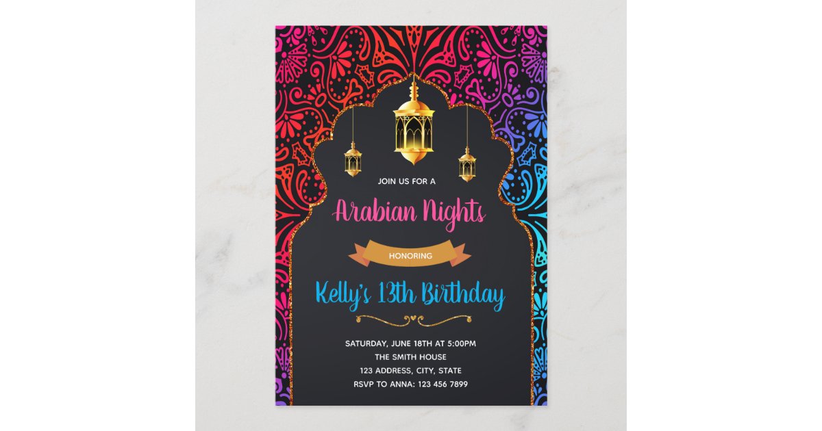 Moroccan party invitation | Zazzle.com