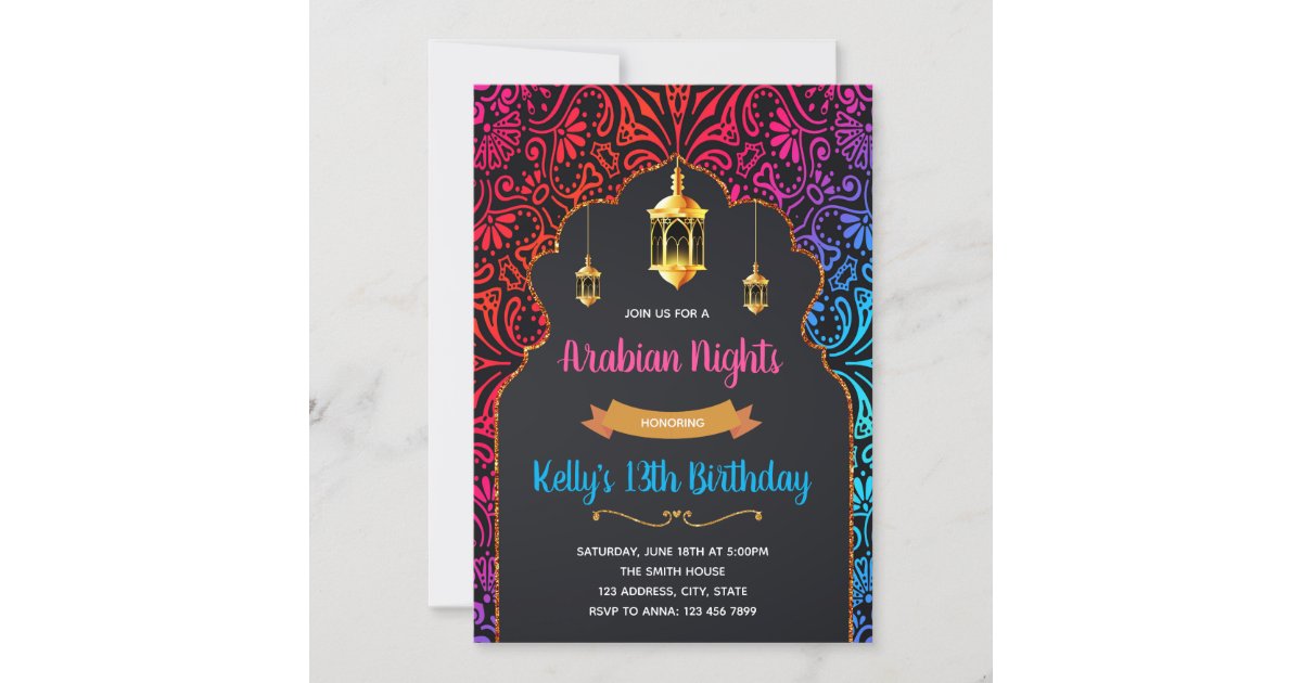 Moroccan party invitation | Zazzle