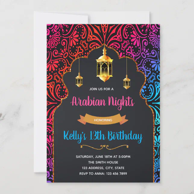 Moroccan party invitation | Zazzle